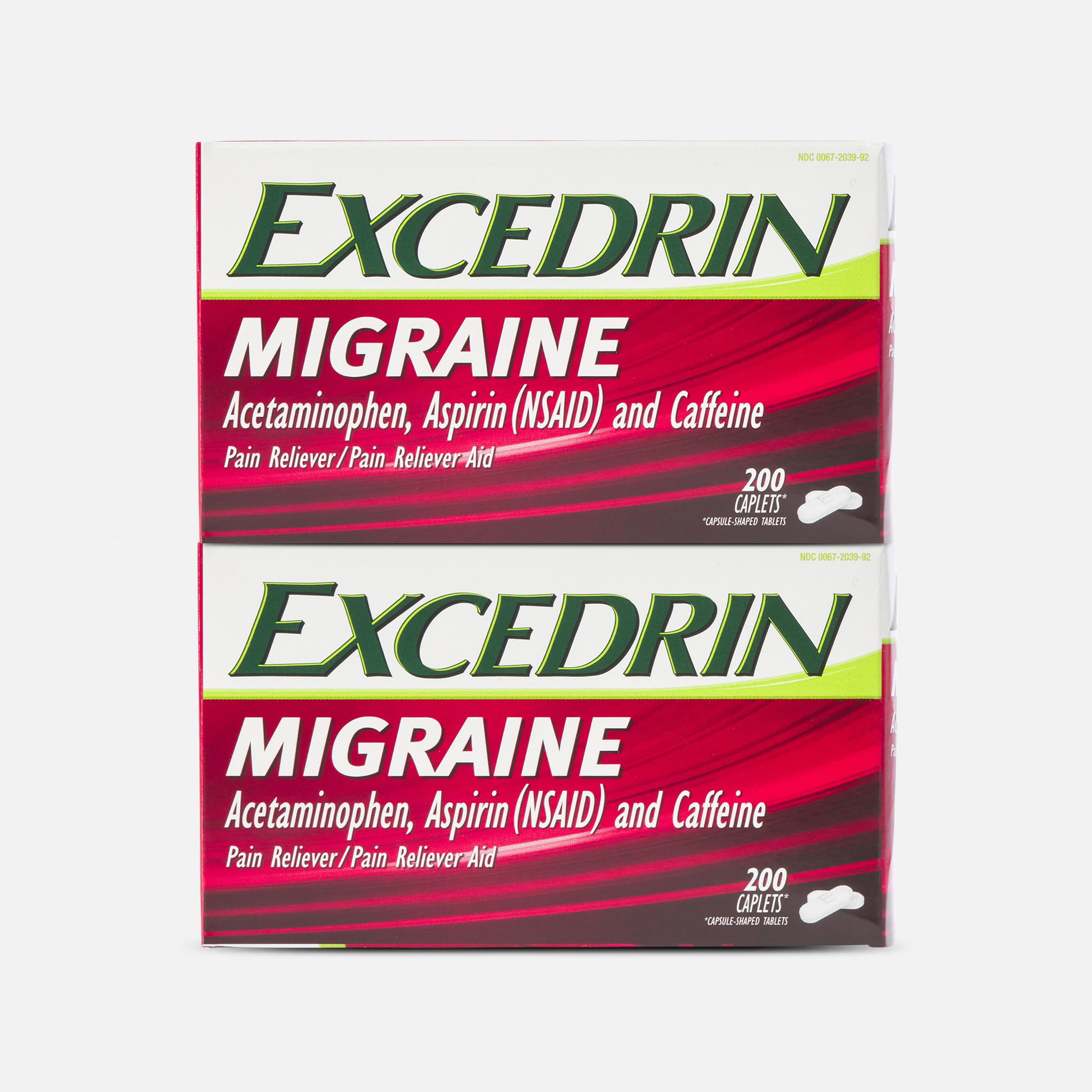 FSA Eligible Excedrin Migraine Extra Strength Caplets, 200 ct. (2-Pack ...