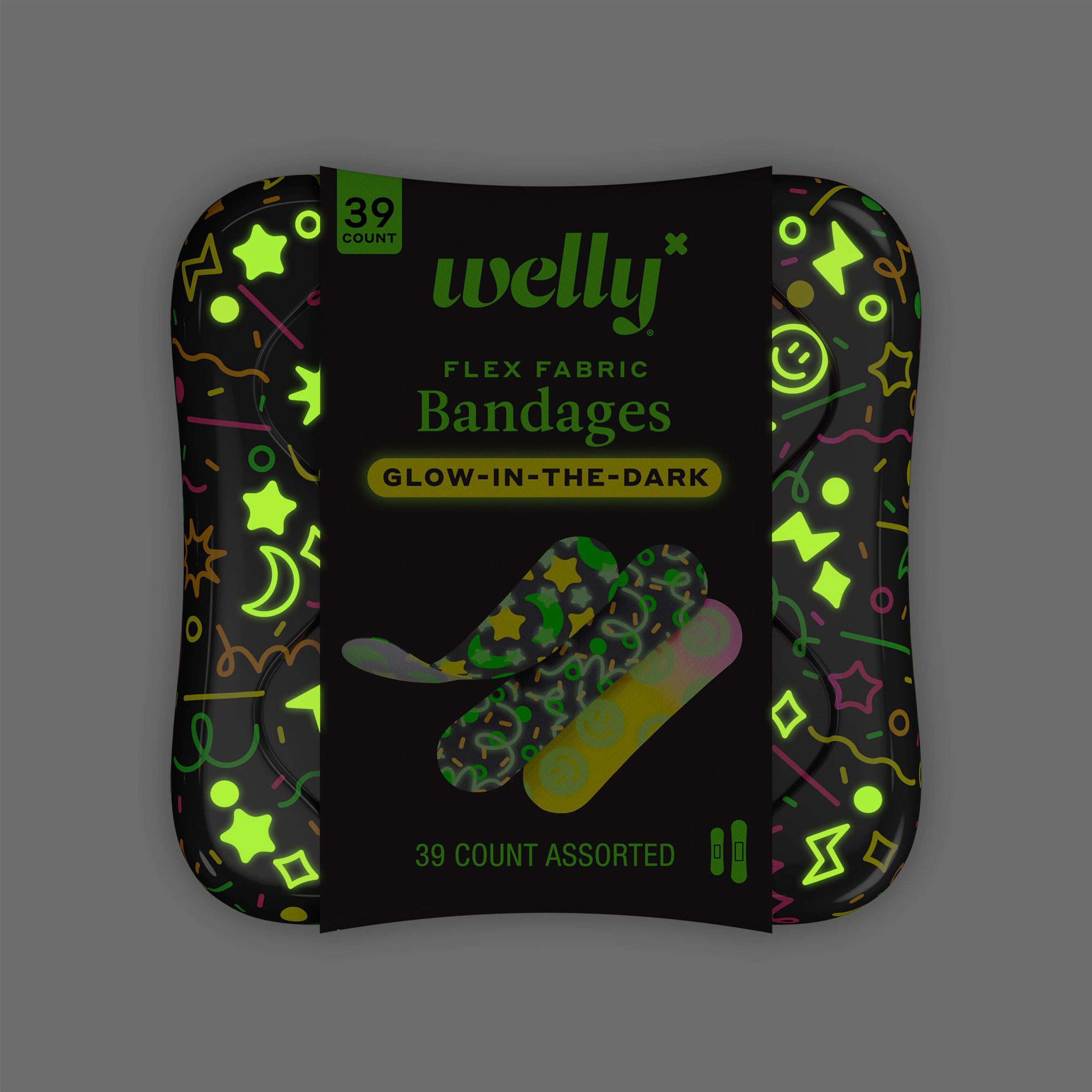 FSA Eligible Welly Bravery Badges Glow-in-the-Dark Bandages, 39 ct ...