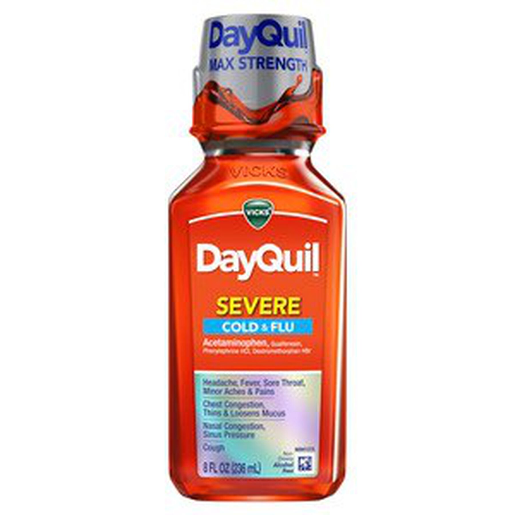 Vicks DayQuil Severe Liquid, 8 oz