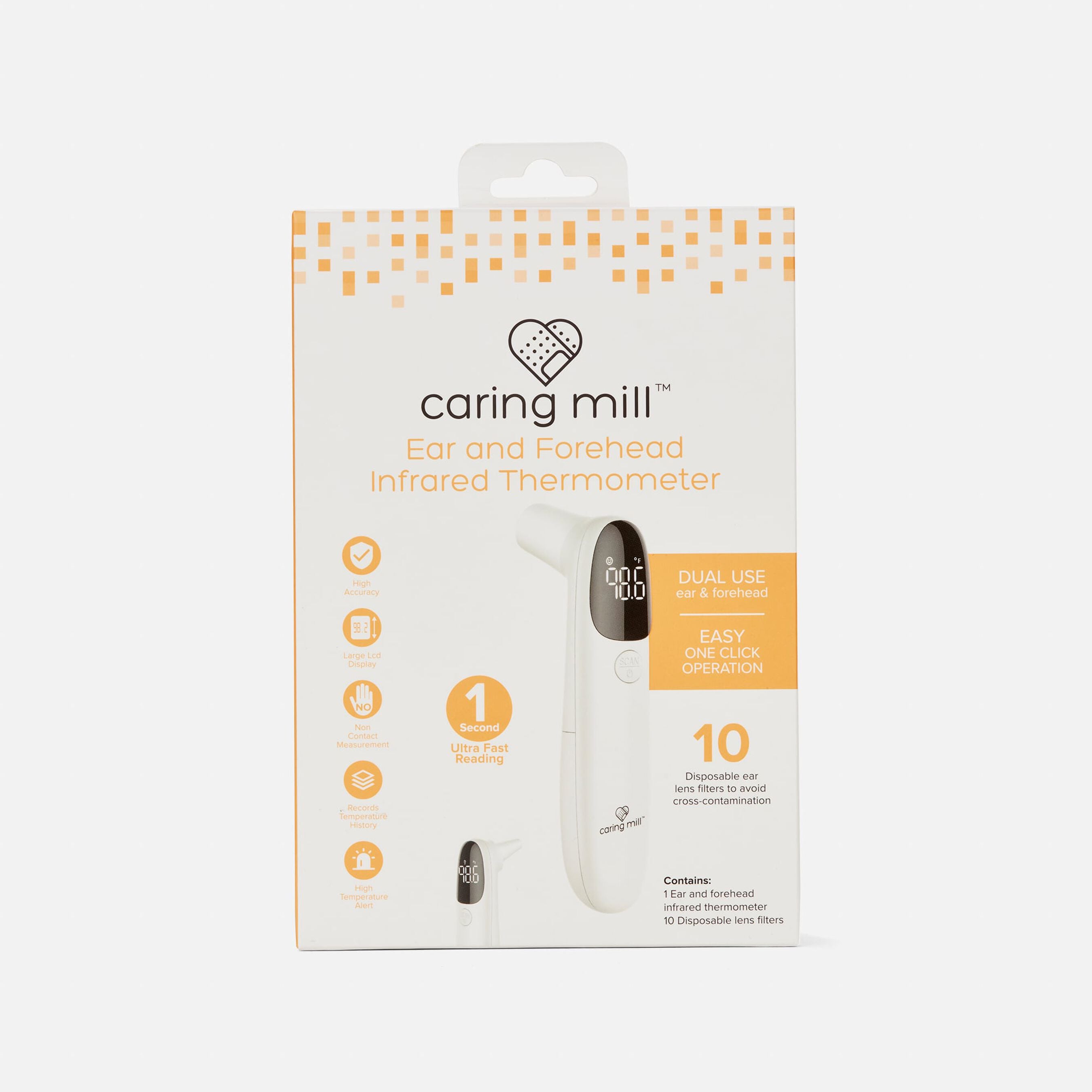 FSA Eligible Caring Mill™ Instant Ear & Forehead Digital Thermometer ...