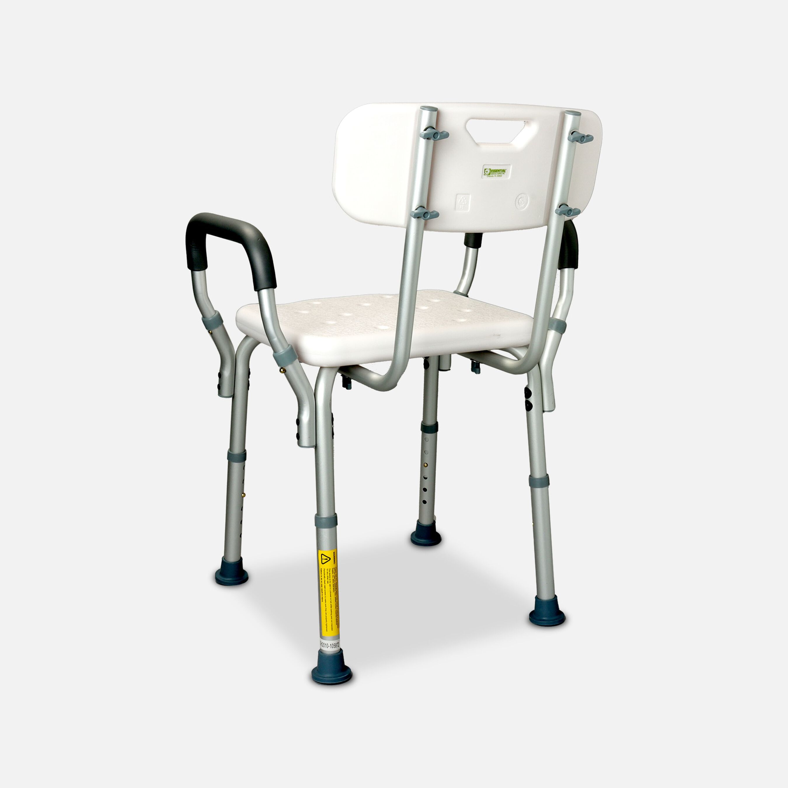 FSA Eligible Essential Medical Deluxe Molded Shower Bench with Arms and ...