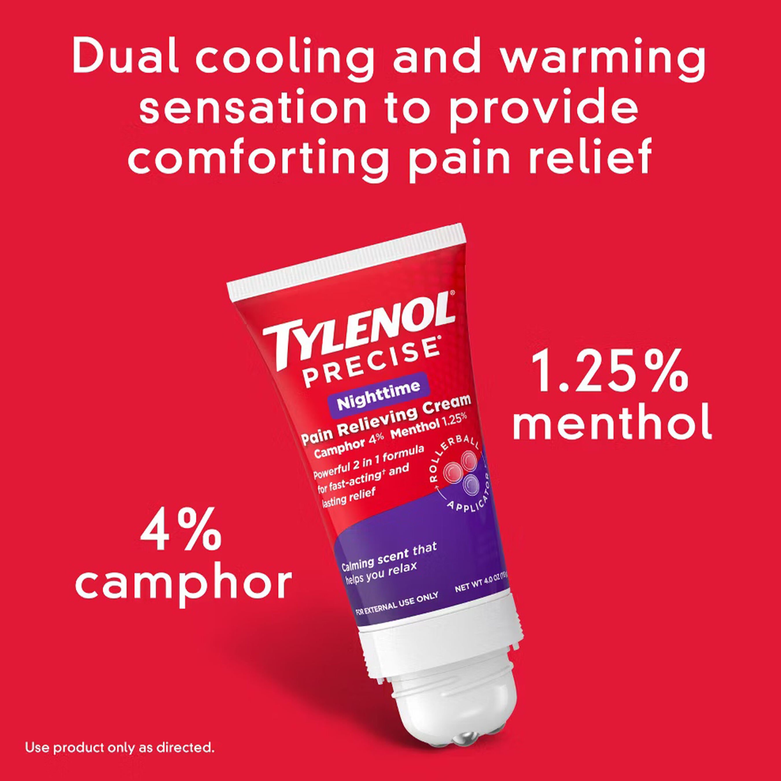 FSA Eligible Tylenol Precise Nighttime Pain Relieving Cream, 4 oz ...