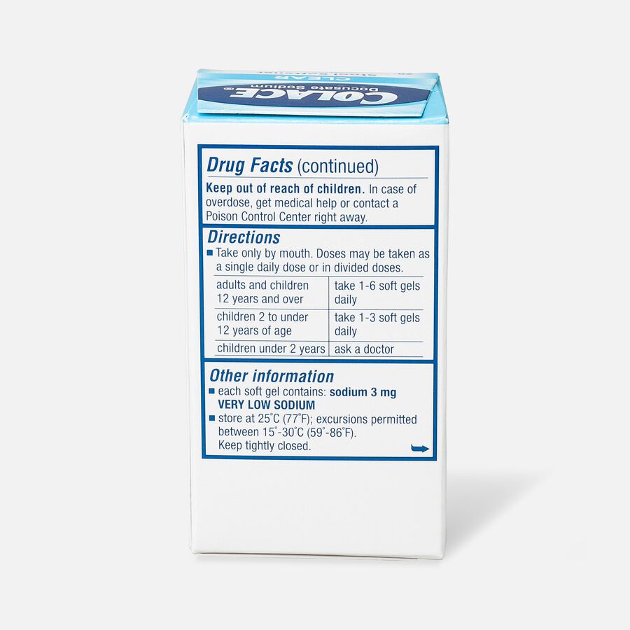 Colace Clear Stool Softener Softgels, 50mg, 28 ct