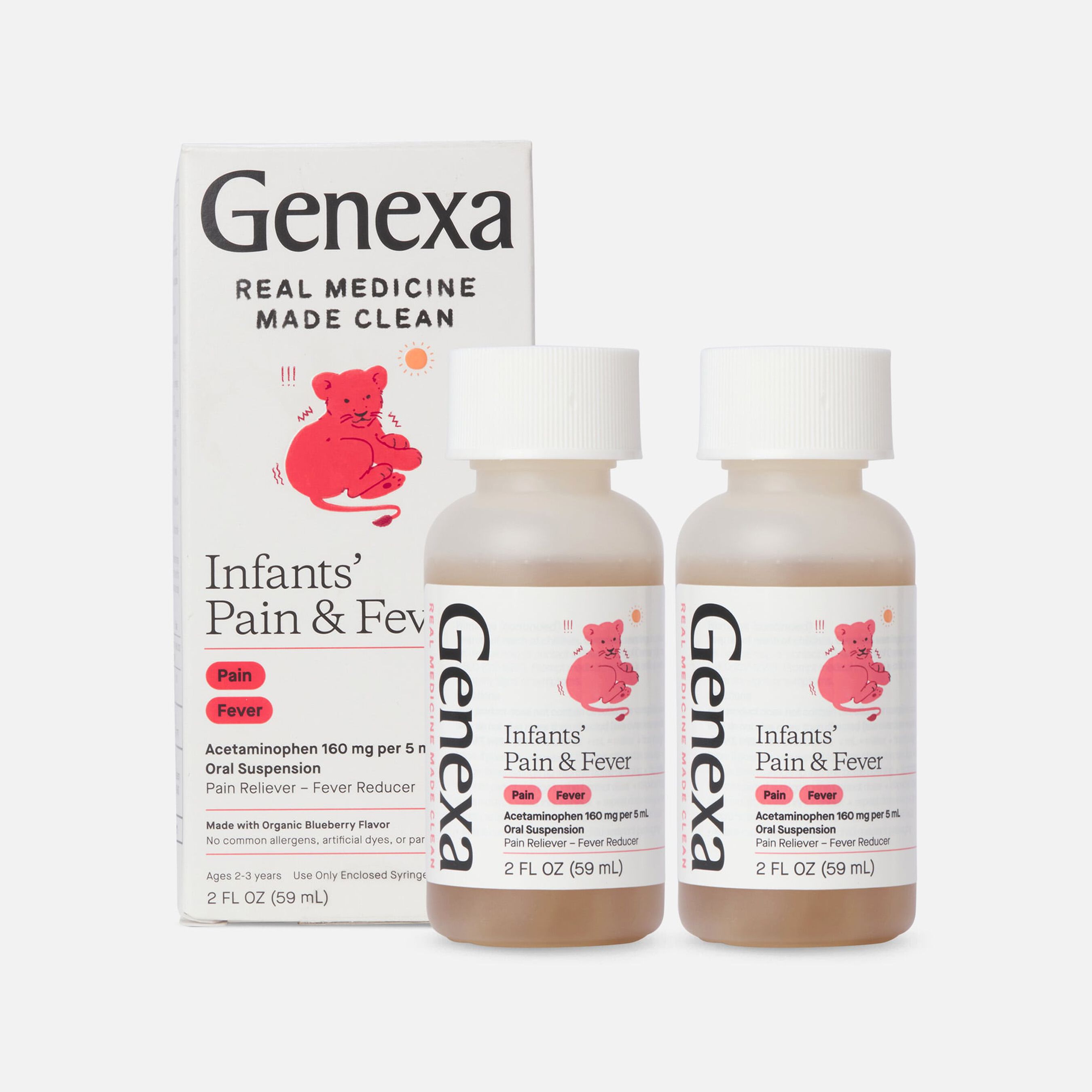 FSA Eligible Genexa Infant's Pain & Fever Oral Suspension, 2 oz. (2 ...