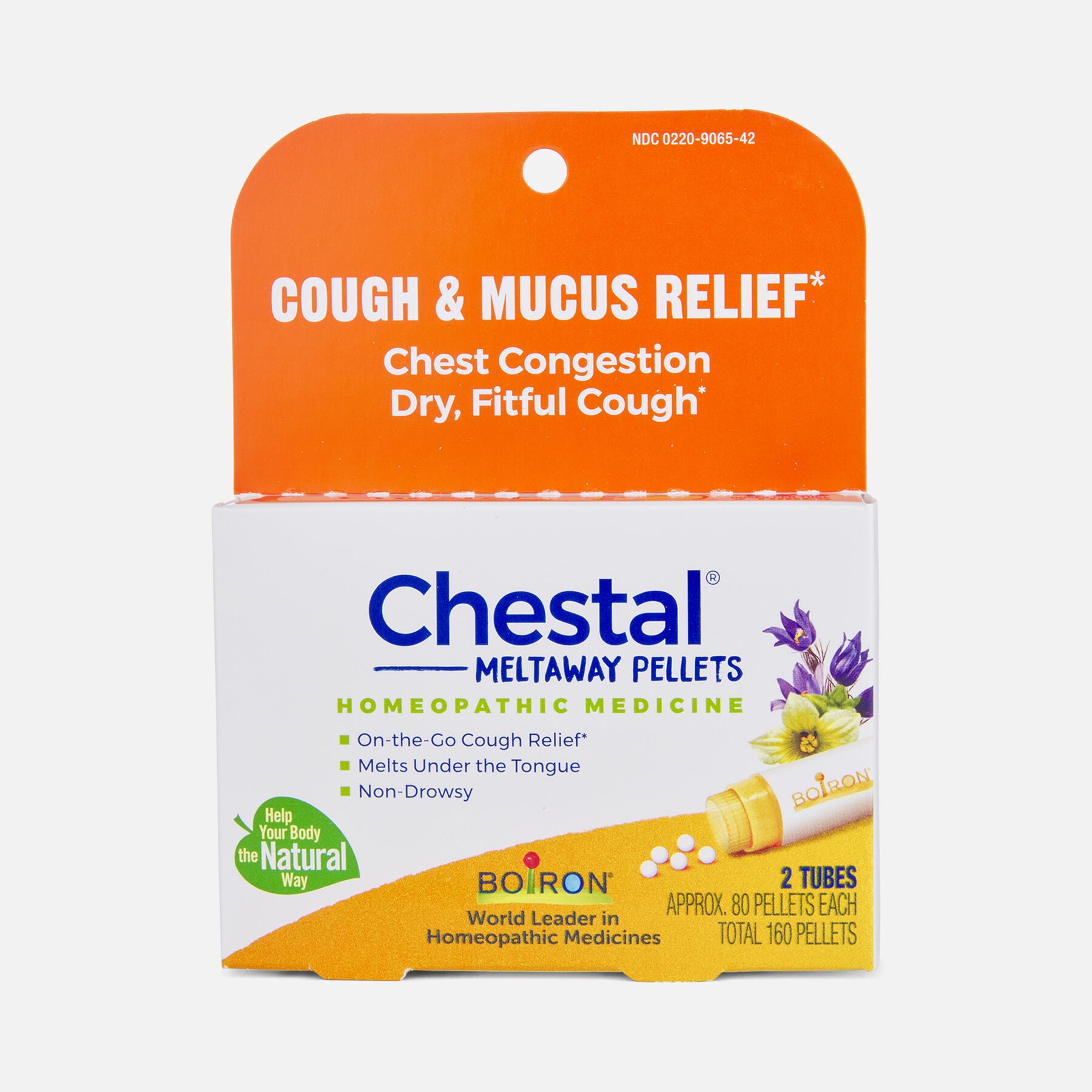 FSA Eligible Boiron Chestal® Cold & Cough Meltaway Pellets, 160 ct ...