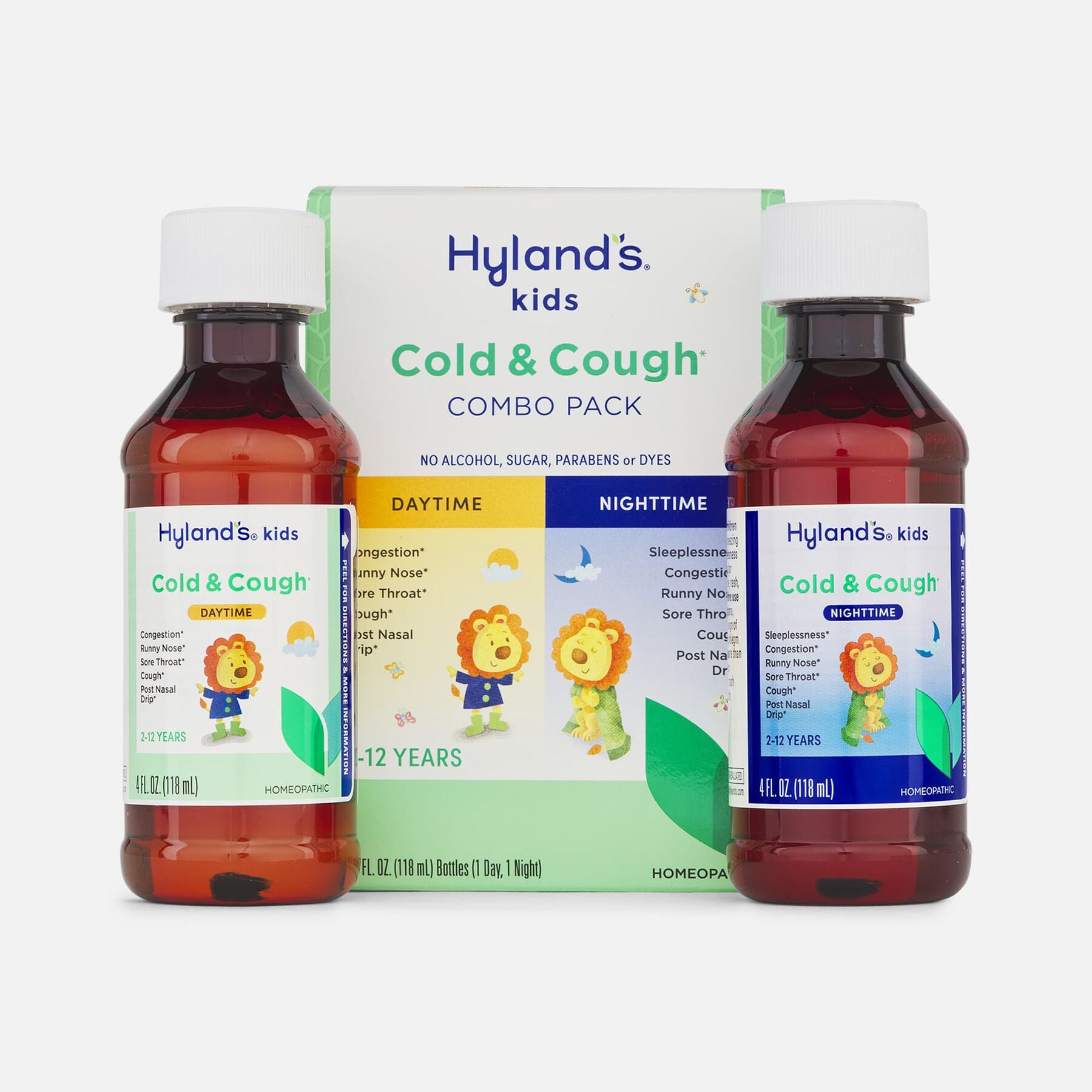 FSA Eligible Hyland's Kids Cold & Cough Day & Night Combo Pack, Two 4 ...